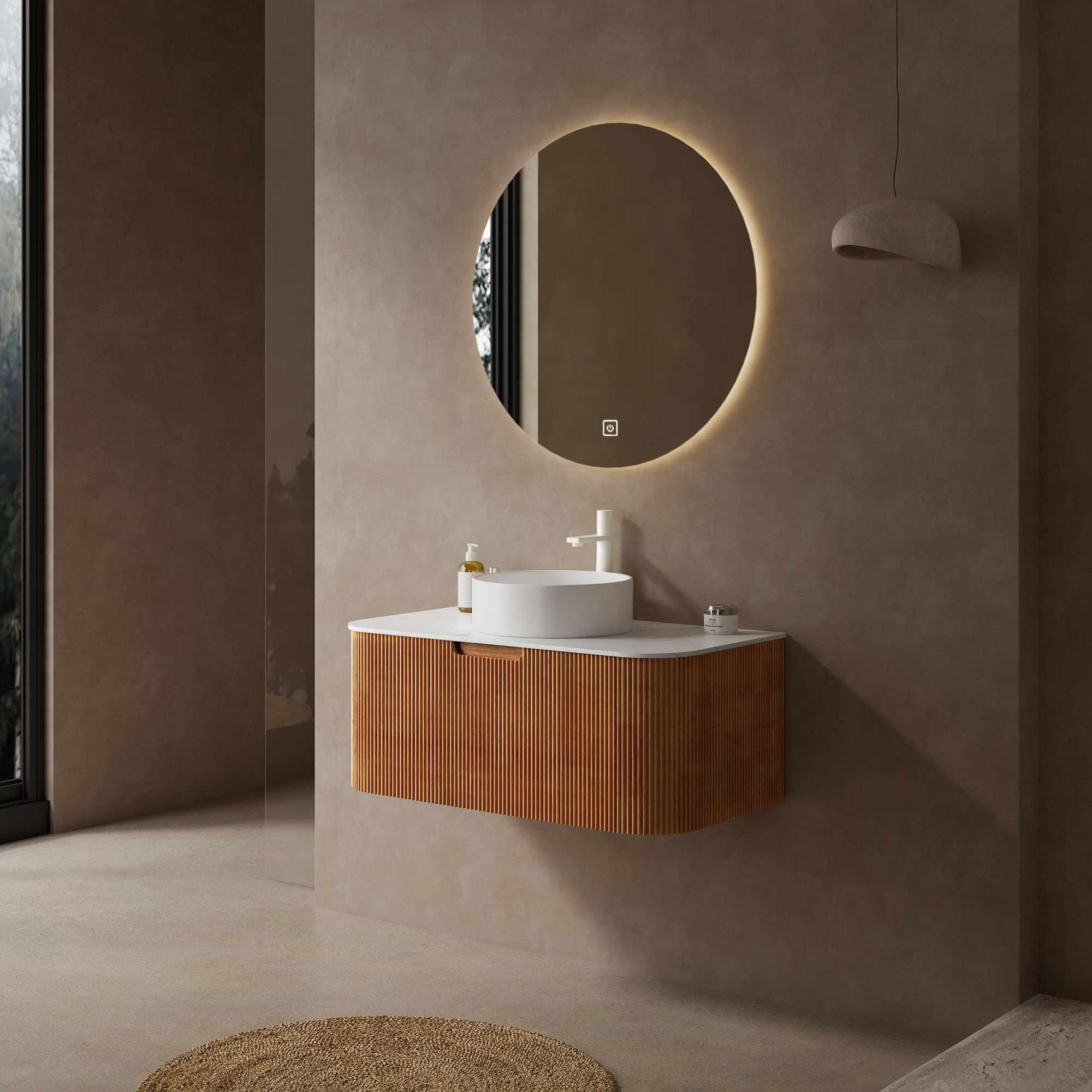 Latitude Run® Bathroom Vanity Sets with Round Countertop Sinks | Wayfair