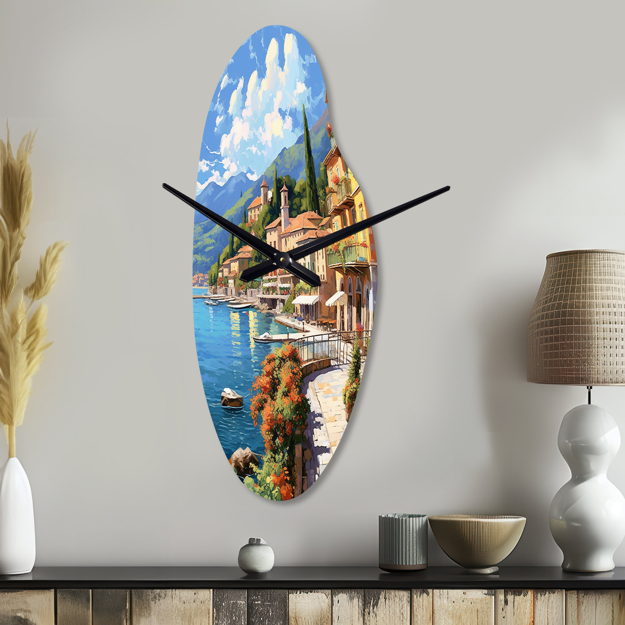 Design Art La Dolce Italian Beachside II - Asymmetrical Italy Metal ...