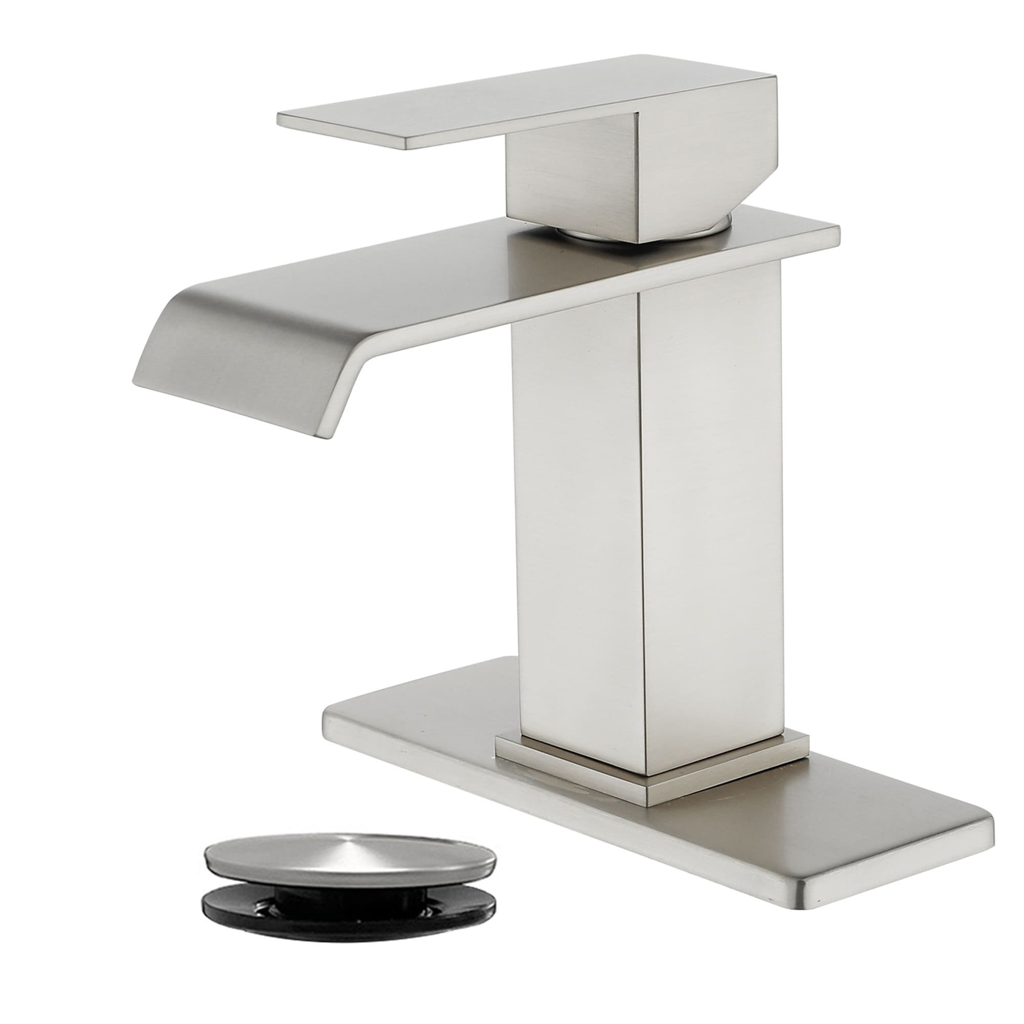 KIKO HOME Single Hole Bathroom Faucet With Pop-Up Drain Assembly ...
