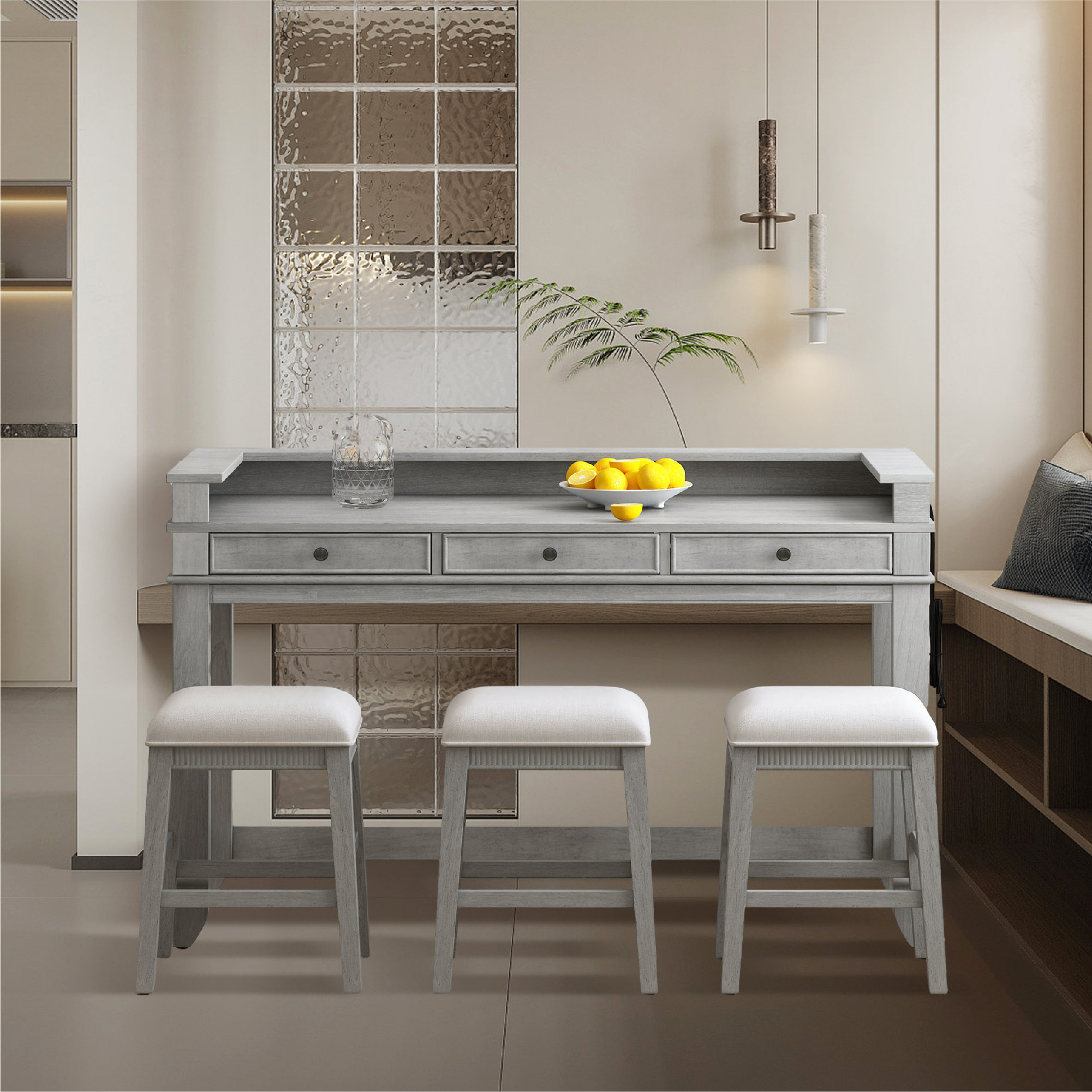 Red Barrel Studio® Caola Rectangular 54'' L x 21'' W Dining Set | Wayfair