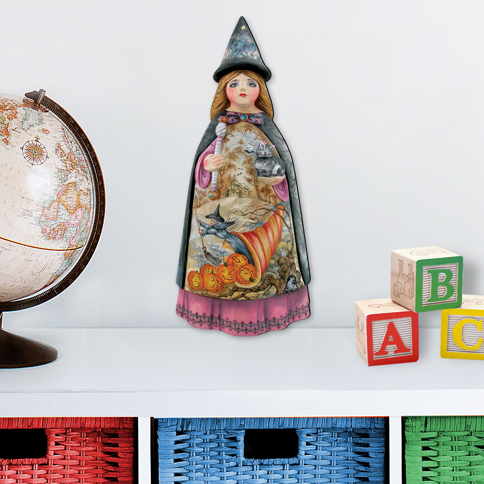 The Holiday Aisle® Tiburon Halloween Witch Figurine | Wayfair