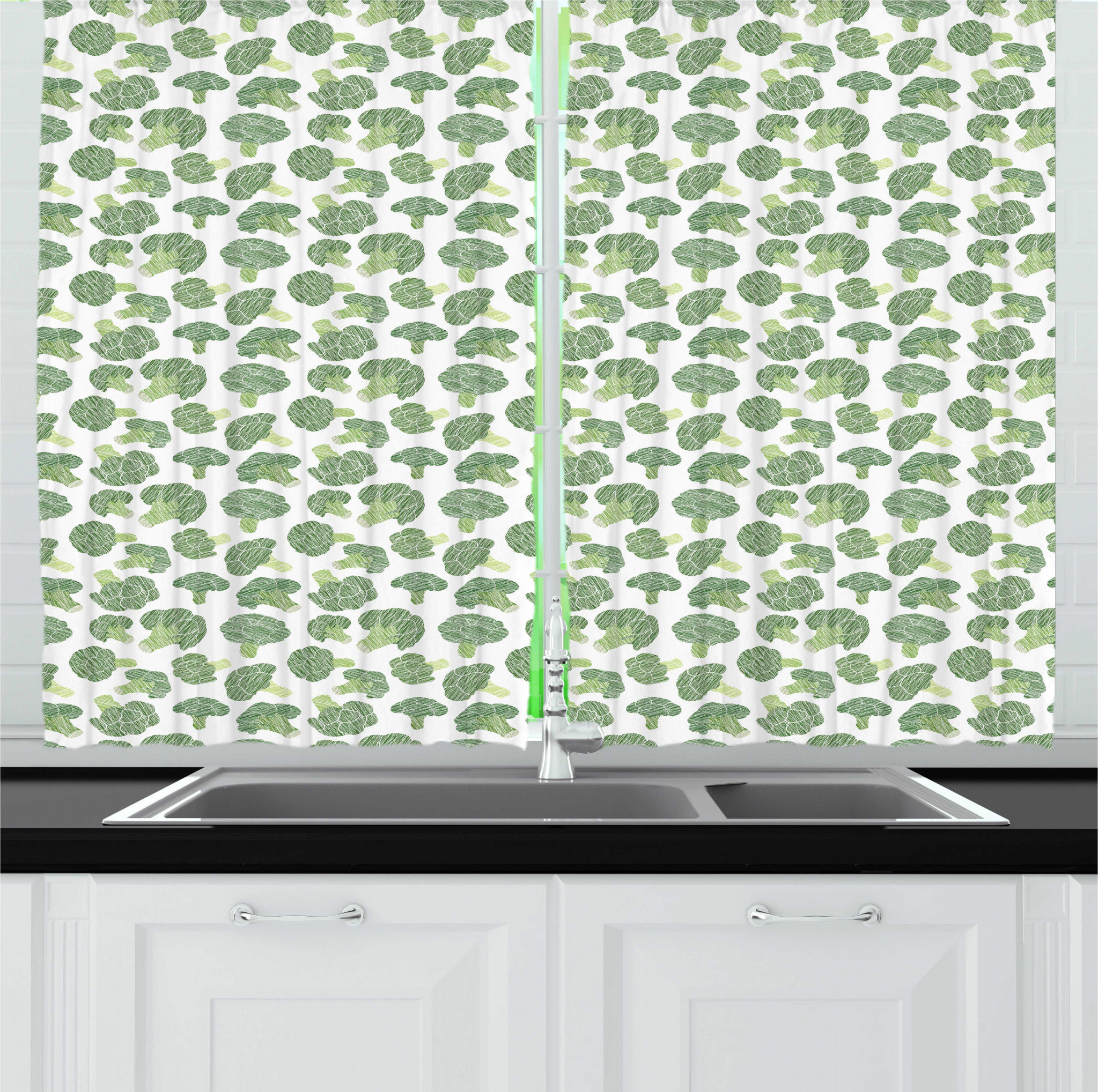 East Urban Home 2 Piece Vegetables Continuous Foods Pattern with ...