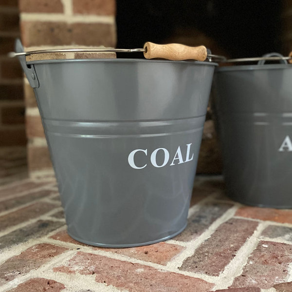 Brambly Cottage Fireside Coal Bucket in French Grey | Wayfair.co.uk