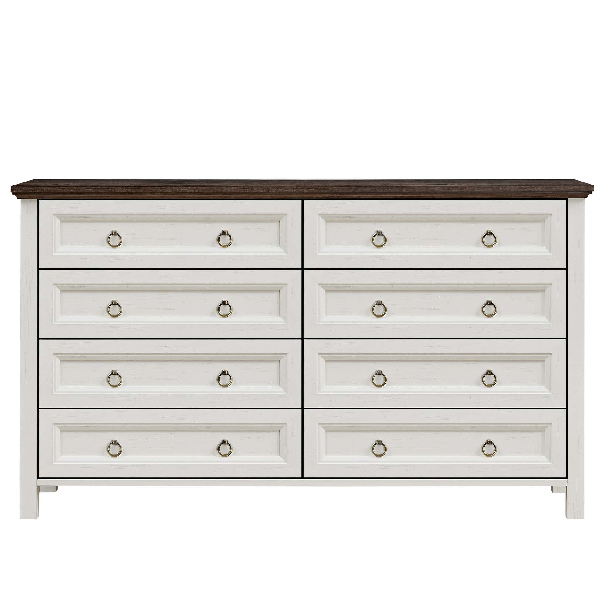 MARONGWE2 Farmhouse 8 Drawers Dresser Chests For Bedroom, Wood Rustic ...