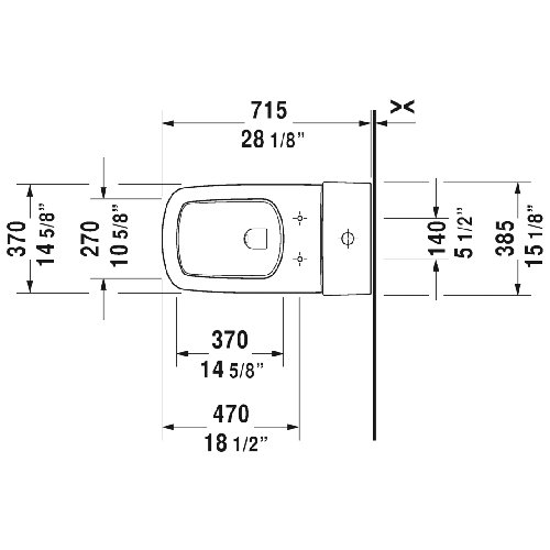 Duravit DuraStyle Dual Flush Elongated One-Piece Toilet (Seat Not ...