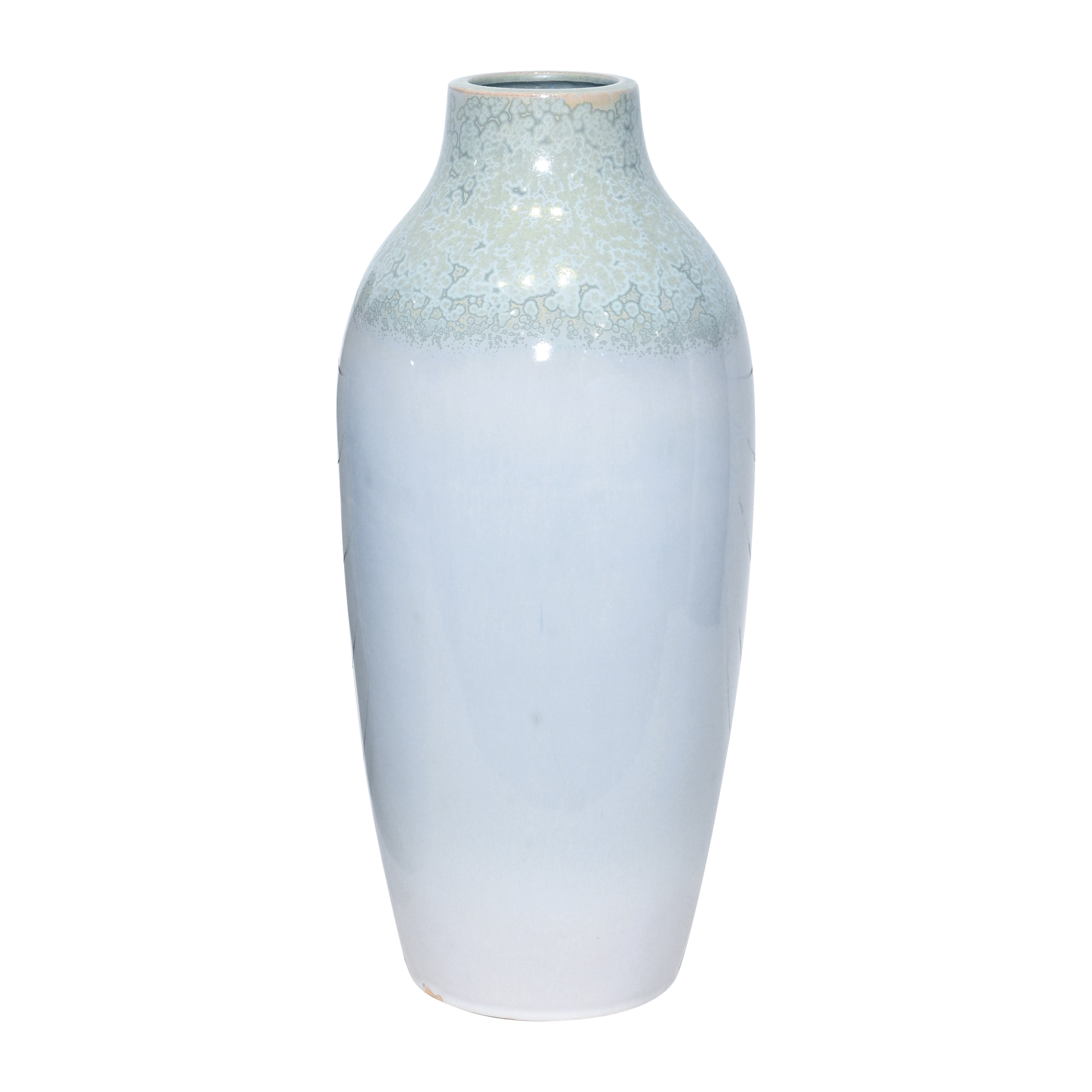 Wrought Studio Clay, 19" 2-tone Reactive Vase, Round, 2-tone, Boheme ...