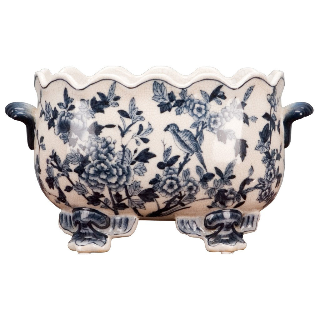 Danny's Fine Porcelain Scallop Edge Porcelain Novelty Pot Planter ...