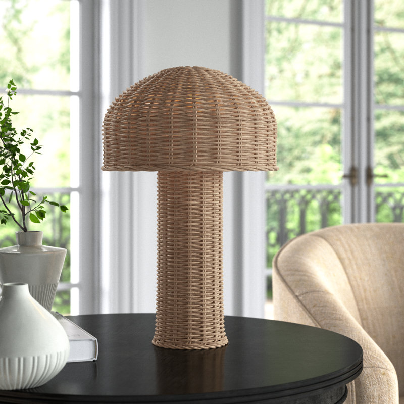 Joss & Main Pearson Wicker/Rattan Table Lamp "& Reviews" | Wayfair