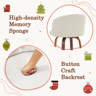 Firsterily Swivel Upholstered 25.9'' Counter Stool with Solid Wood ...