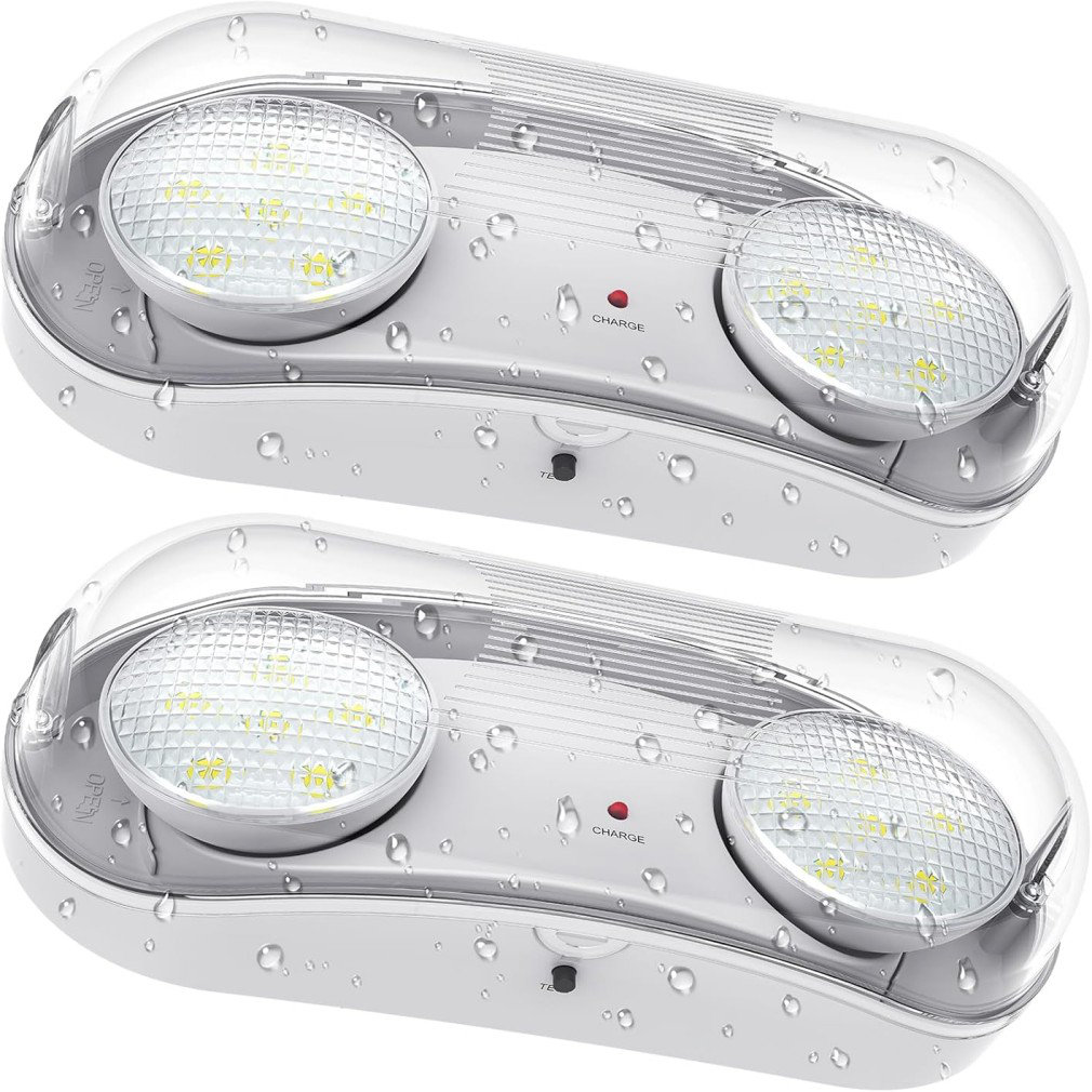 HIBAMSTOR Outdoor Emergency Light With Battery Backup, Exterior ...