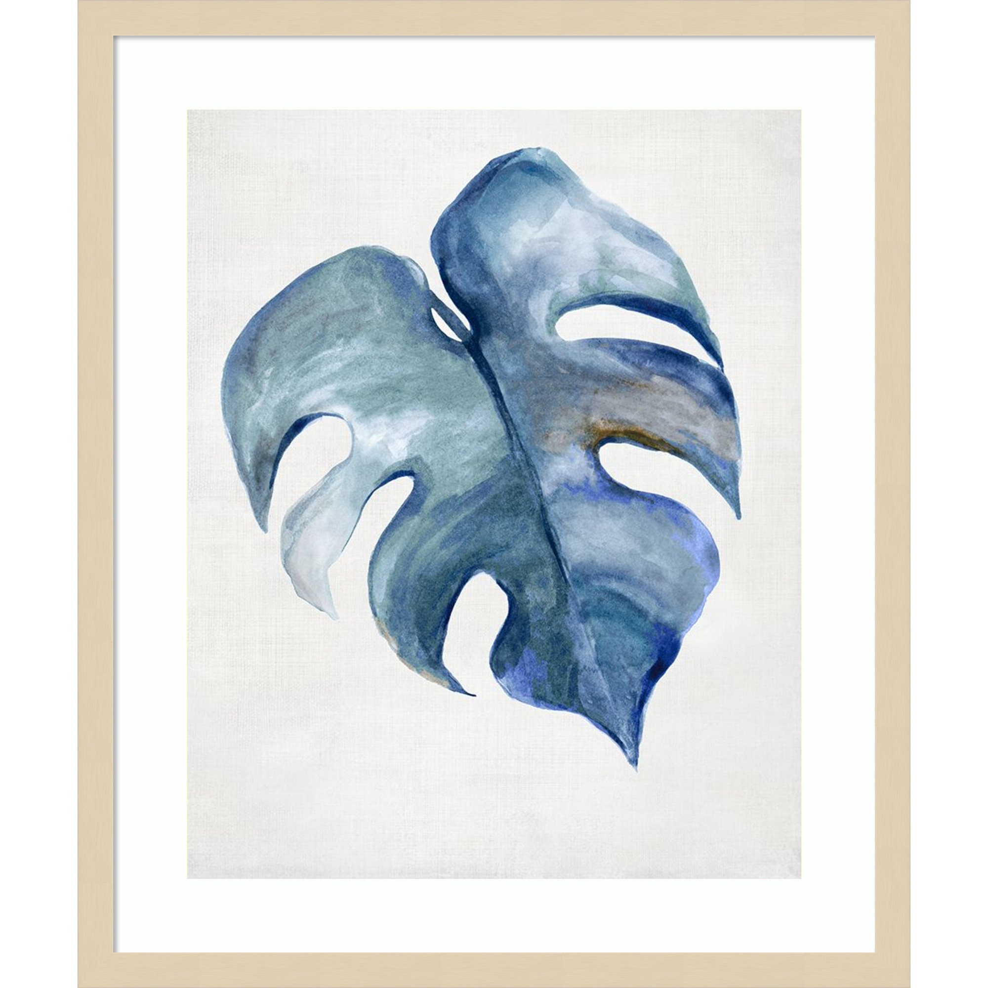 Bay Isle Home™ Tropical Fig Leaf by Hannah Dawson Wood Framed Wall Art ...