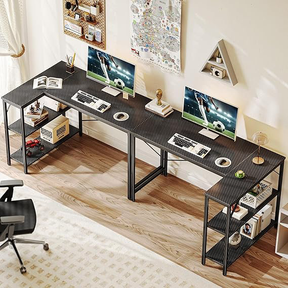Inbox Zero L Shaped Desk, 47 Inches Computer Desk With Reversible ...