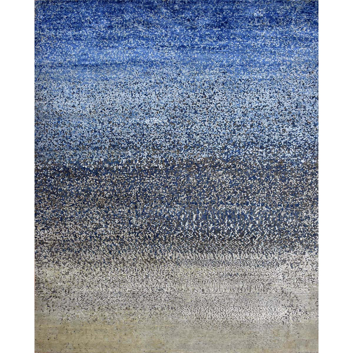 Bokara Rug Co., Inc. Rectangle Abstract Hand-Knotted Wool/Silk Area Rug ...