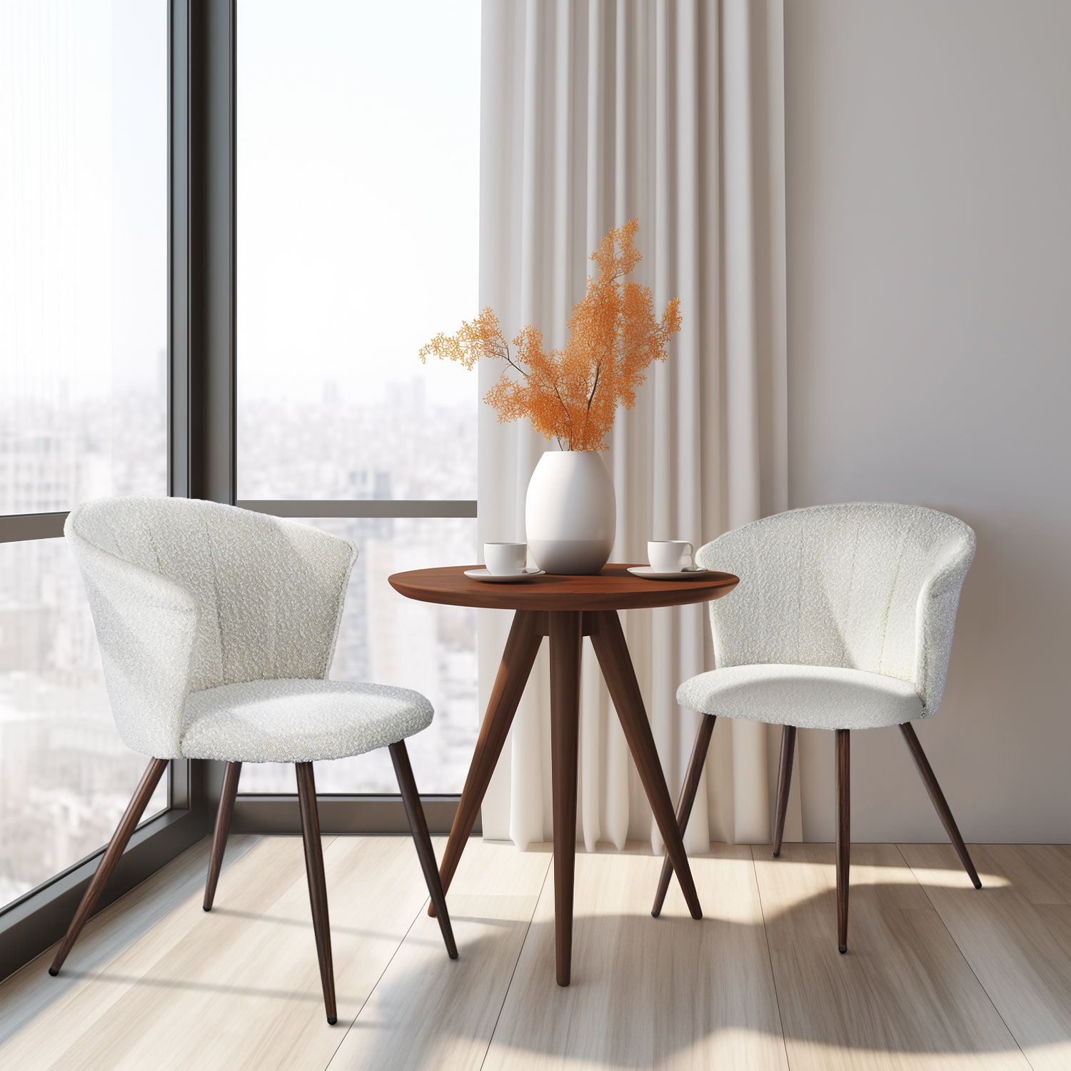 Wade Logan® Breylan Modern Solid Back Chair for Dining Room, Living ...