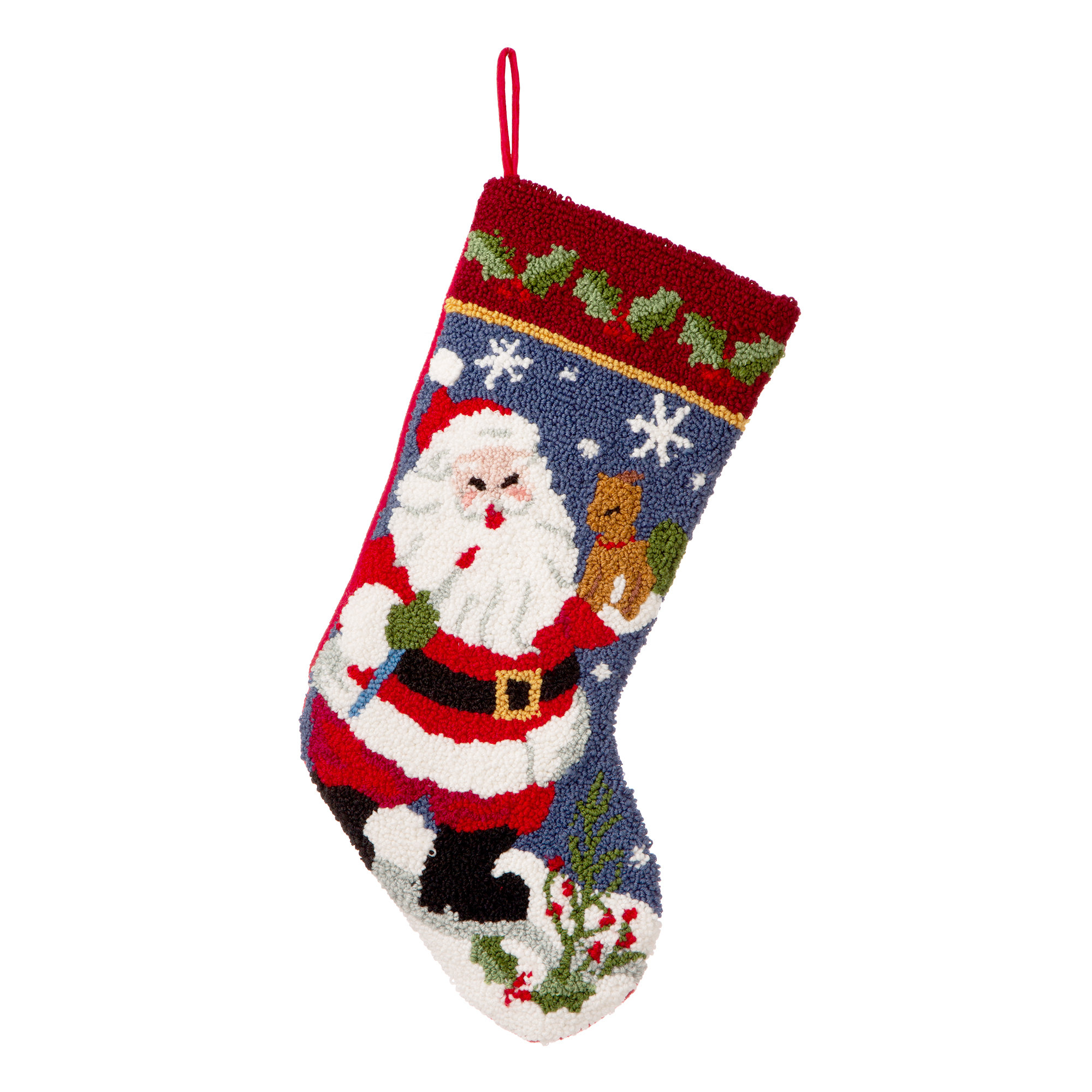 The Holiday Aisle® Hooked Santa Christmas Stocking & Reviews | Wayfair