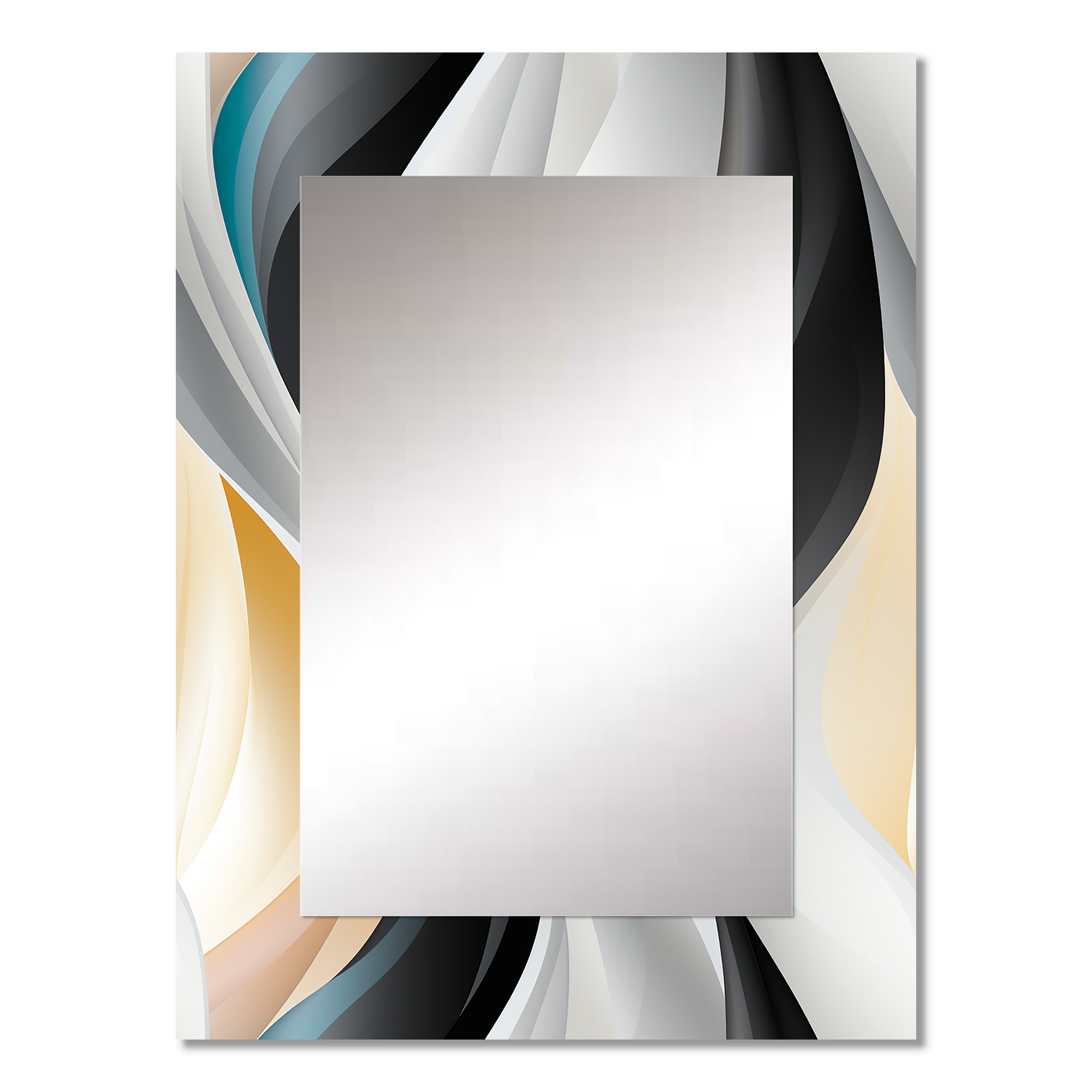 Bungalow Rose Affra Monochrome Reflections - Geometric Large Mirror ...
