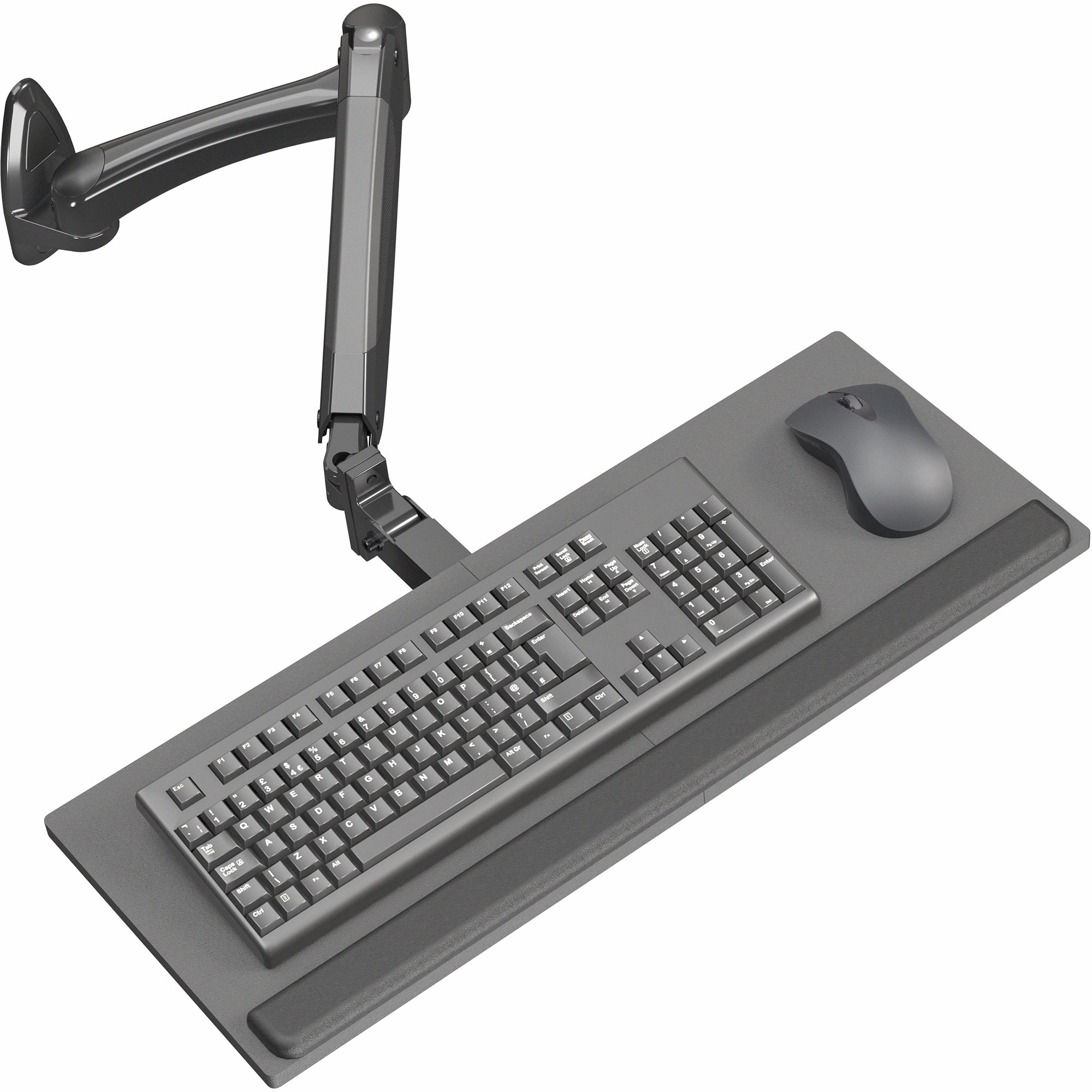 Vivo Pneumatic Keyboard & Mouse Platform Wall Mount, Keyboard Tray Arm ...