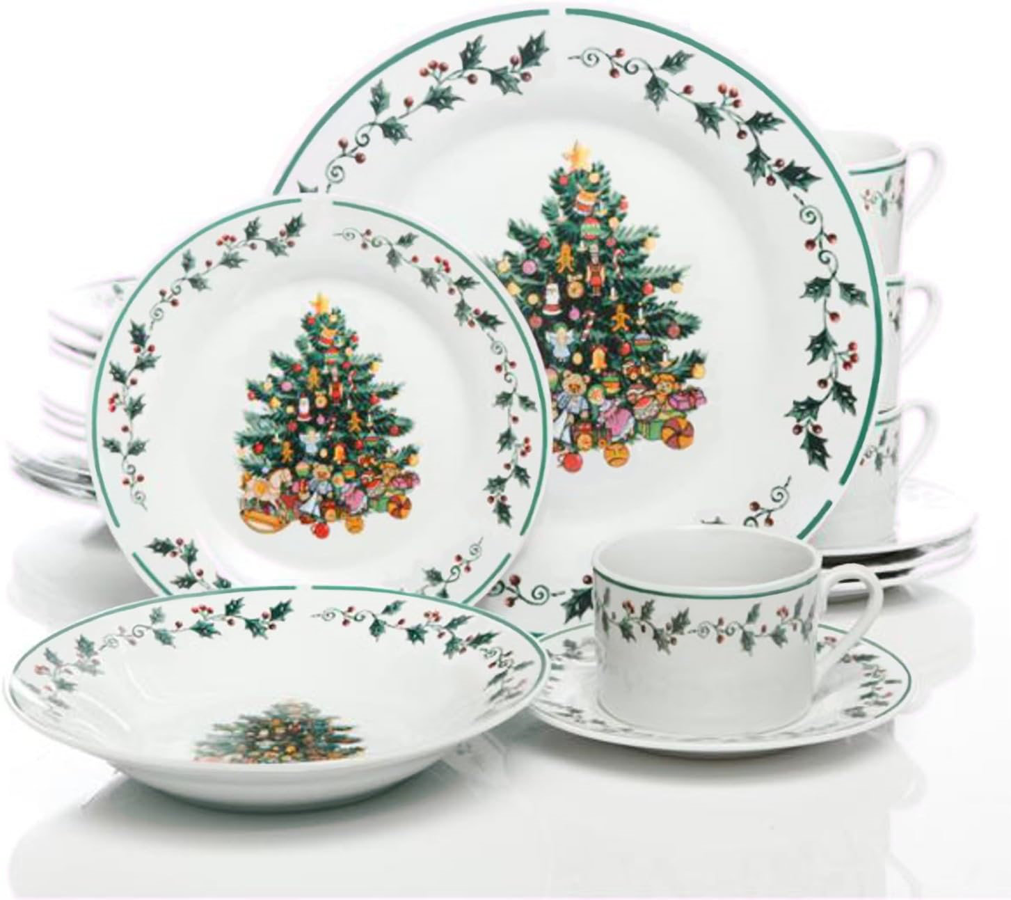 The Holiday Aisle® Izhak 20-piece Ceramic Christmas Tree Trimming ...