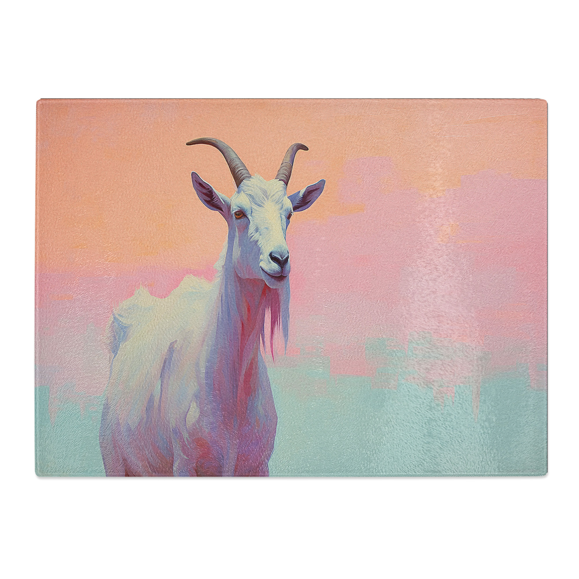Metro Lane Goat Minimalism Glass Chopping Board | Wayfair.co.uk