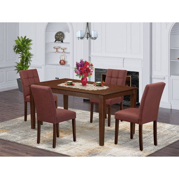 Red Barrel Studio® Sispal 5 - Piece Rubberwood Dining Set | Wayfair