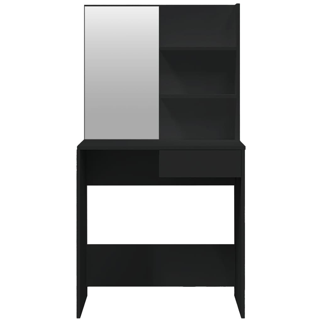 vidaXL Dressing Table Black Engineered wood, Acrylic Dressing Table ...