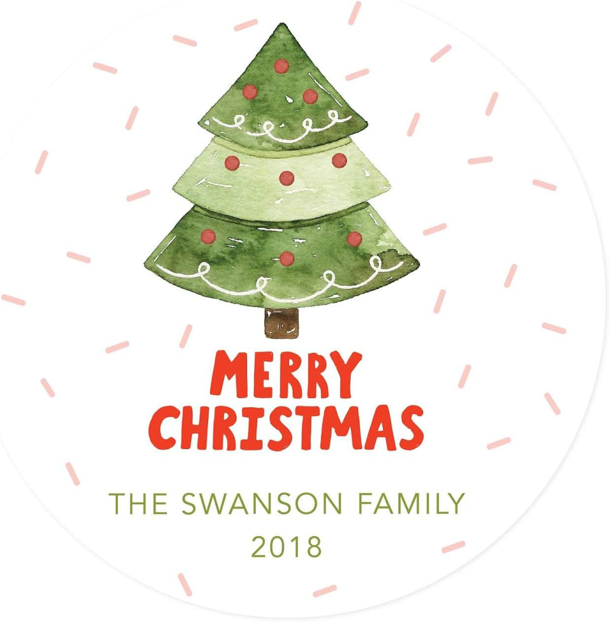 Ophelia & Co. Personalized Christmas Round Circle Gift Sticker Labels ...