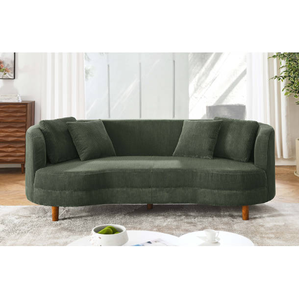 Ebern Designs Lutanda 90" Round Arm Curved Sofa & Reviews | Wayfair