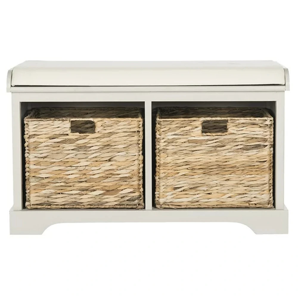 Winston Porter Briananthony Canvas Upholstered Storage Bench & Reviews ...