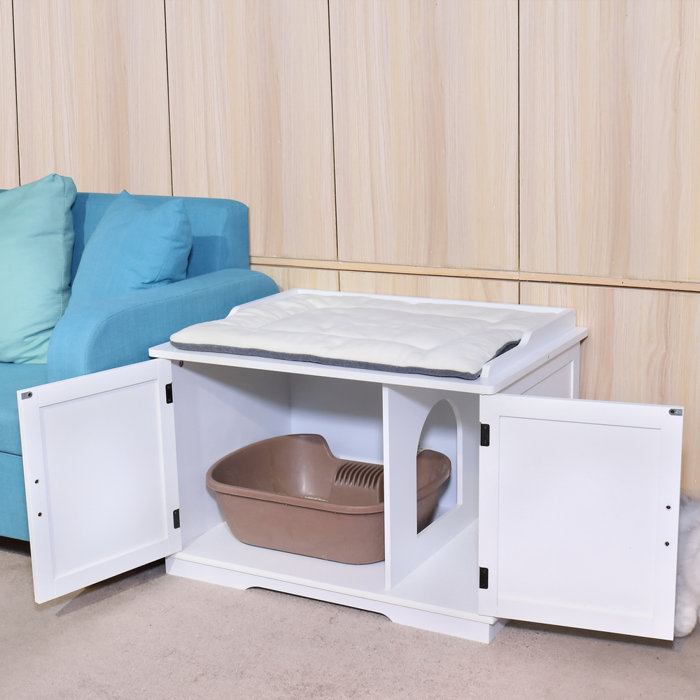 Red Barrel Studio® Ascensin Wood Litter Box Enclosure & Reviews | Wayfair