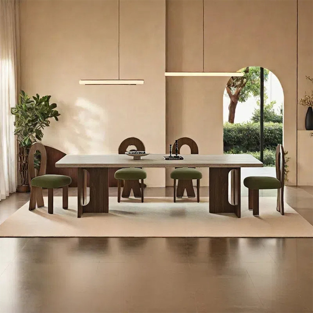 A Zoetic Home Vintage rock plate dining table sets | Wayfair