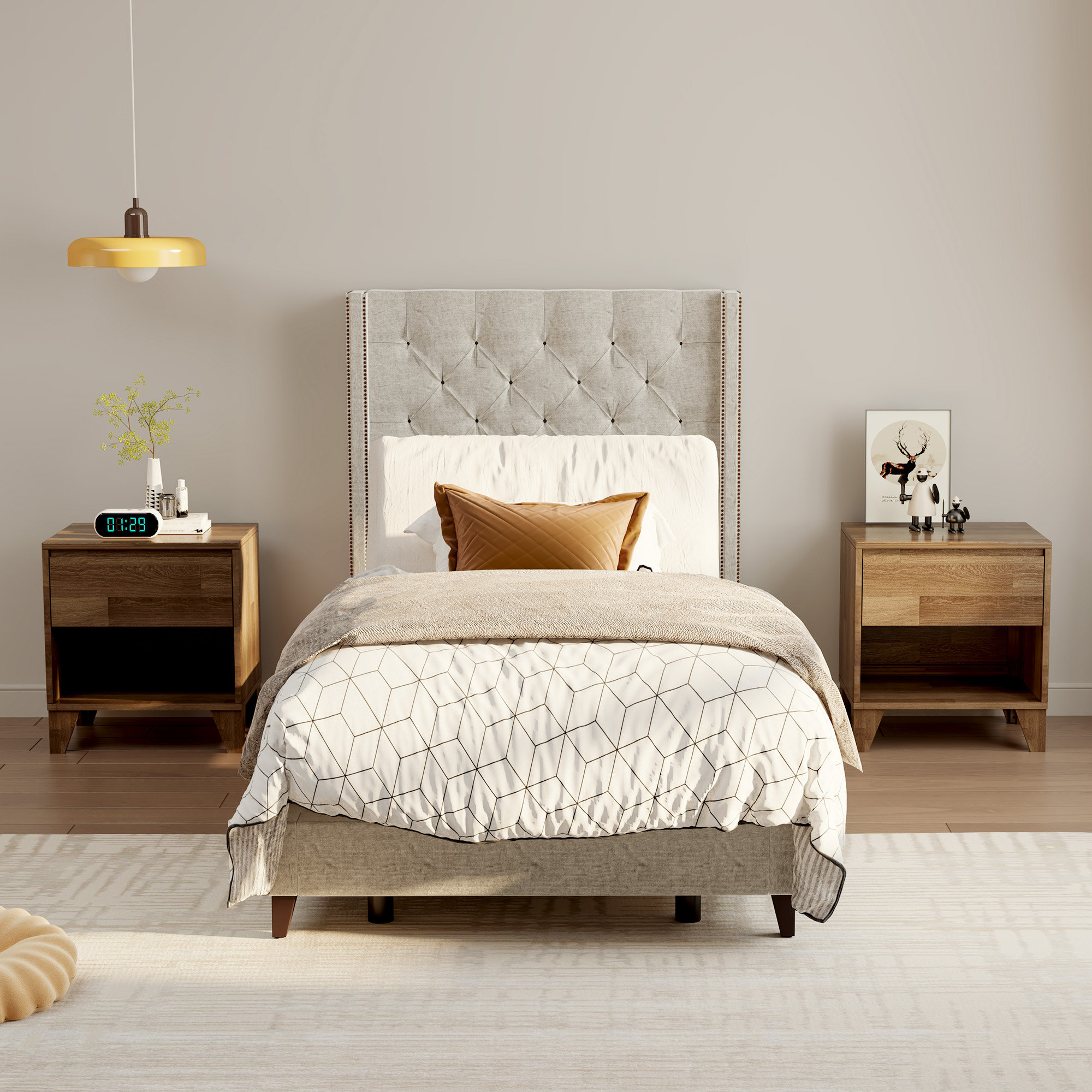 Alwyn Home Boltz Adjustable Bed with Wired Remote and Quiet Durable ...