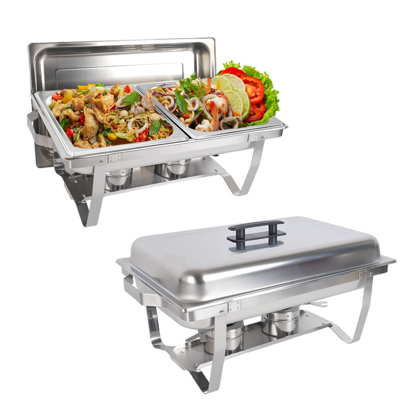 The Party Aisle™ 8 QT Chafing Dish Buffet Set of 2, Stainless Steel ...