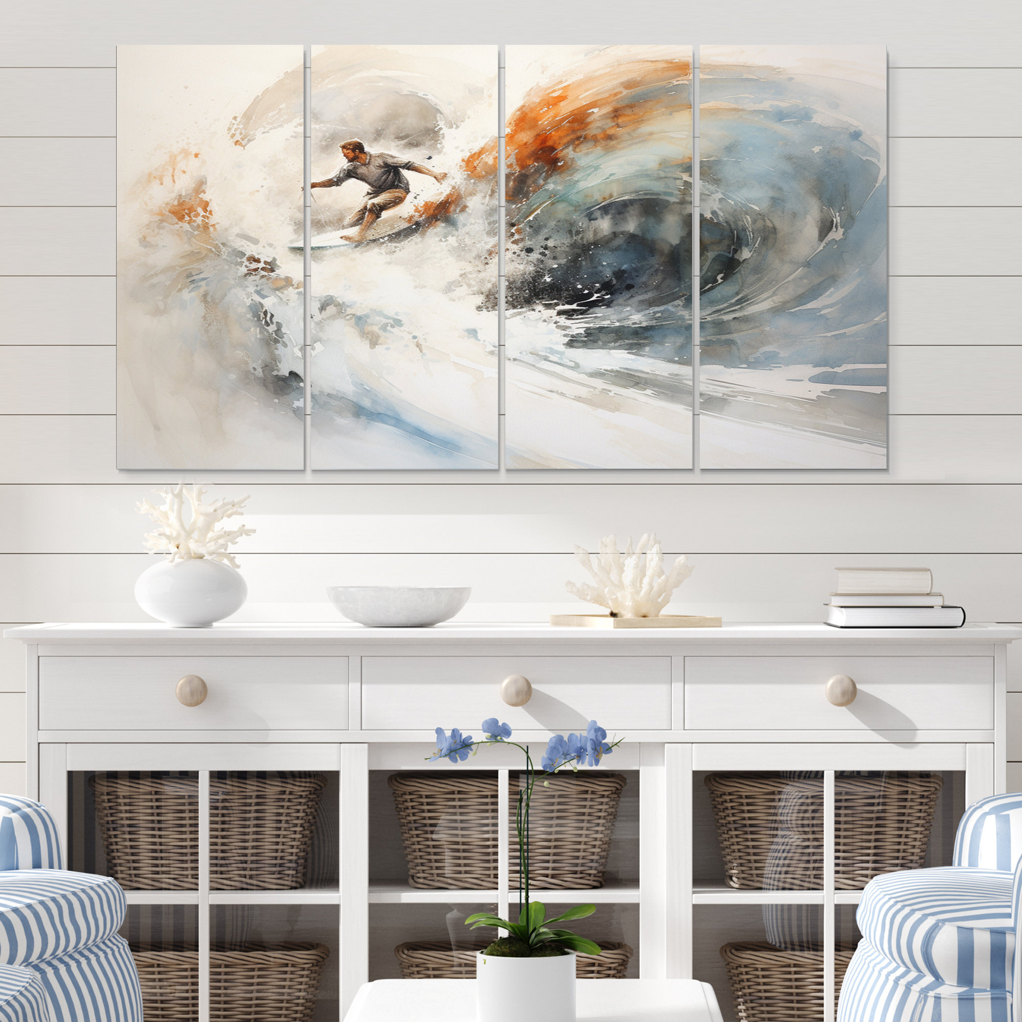 Dovecove Coastal Surfers Paradise II - Nautical & Beach Metal Wall ...