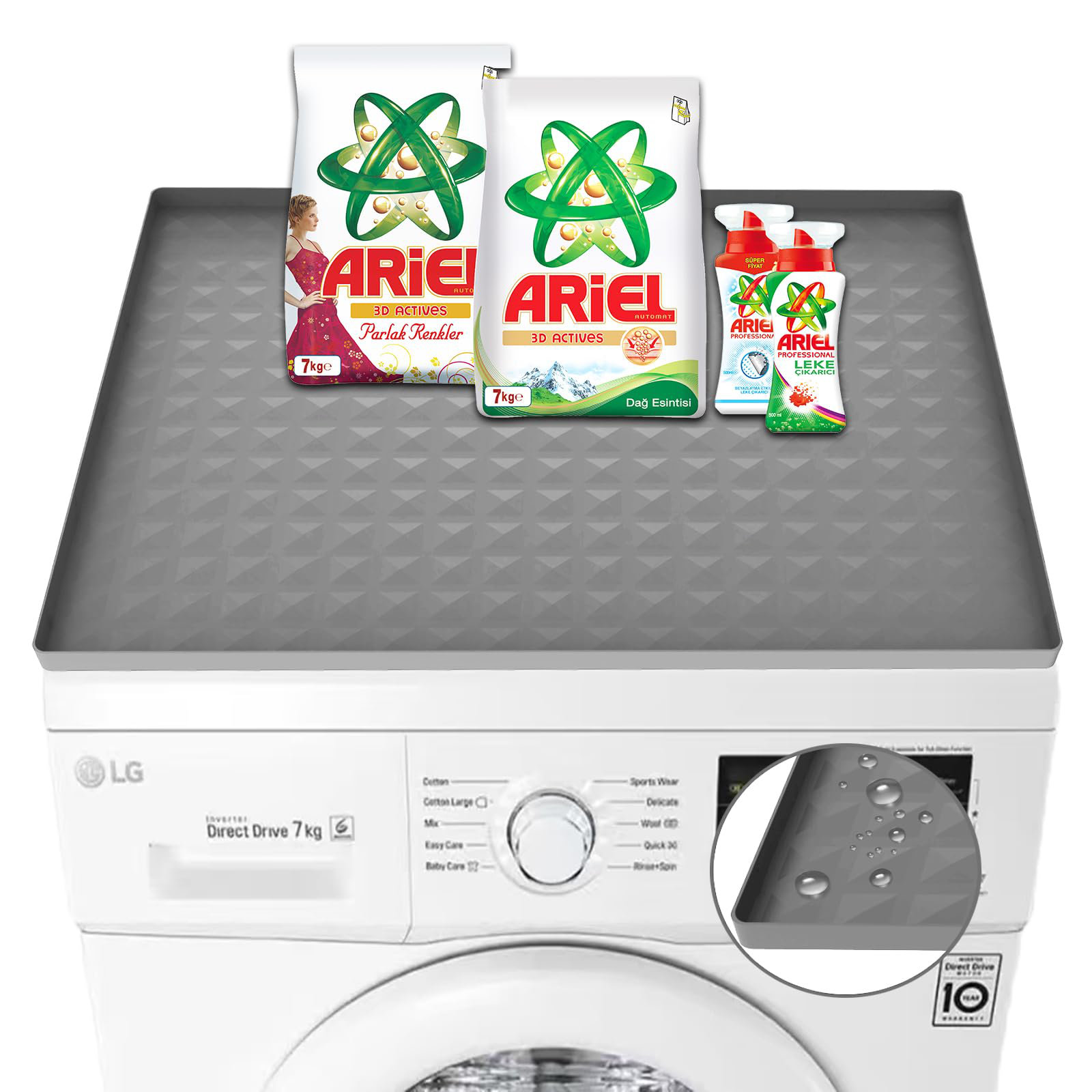 chuangyanUS 23.6''X19.7'' Washer And Dryer Top Protector Mat, Non-Slip ...