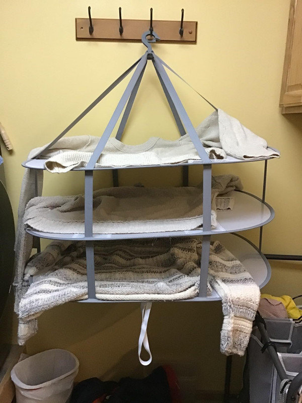 Rebrilliant 3-Tier Folded Mesh Clothes Hanging Dryer Sweater Drying ...