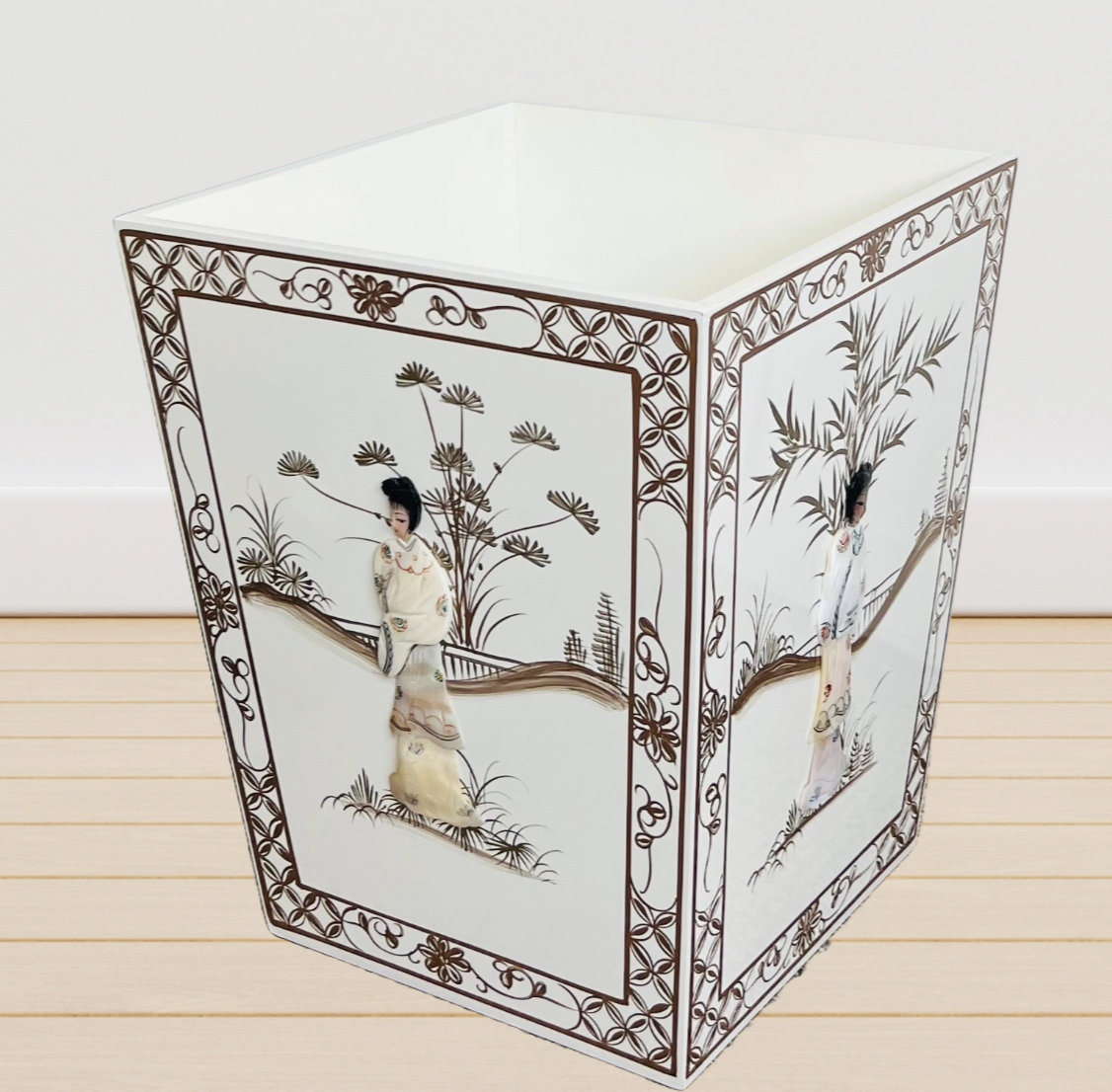 ClassicLiving Clemow Mother Of Pearl 15 Litre Oriental Waste Bin ...