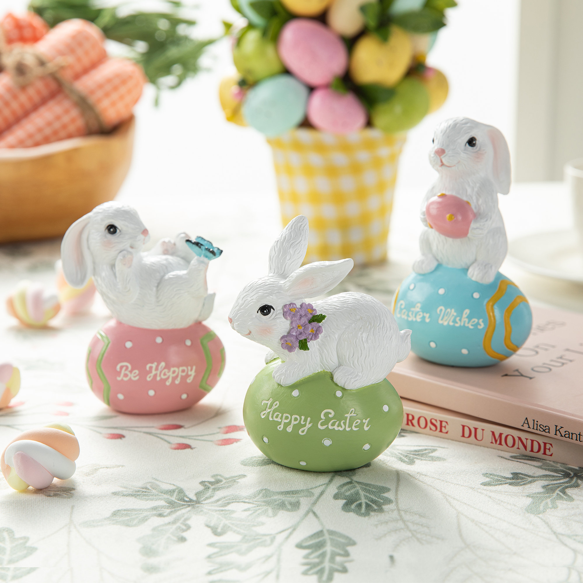 The Holiday Aisle® 3 - Piece 4.5"H Easter Resin Bunny Table Decor ...