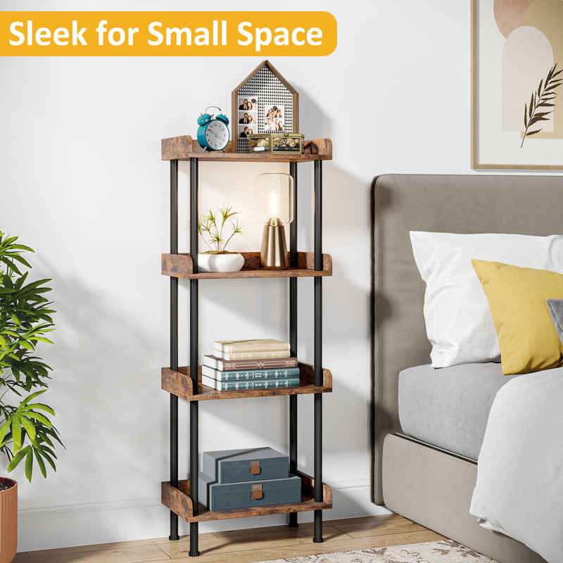 17 Stories Christabella Vintage Rounded Corner Etagere Bookcase with ...