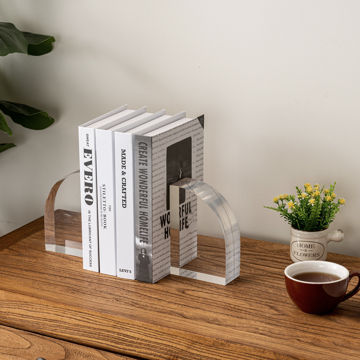 Ivy Bronx Modern Hotel Acrylic Decorative Bookend | Wayfair