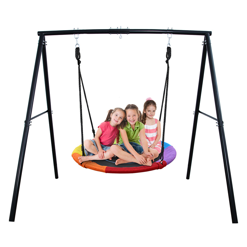 Klo Kick Swing Set with 40 Inch Saucer Tree Swing & Reviews - Wayfair ...