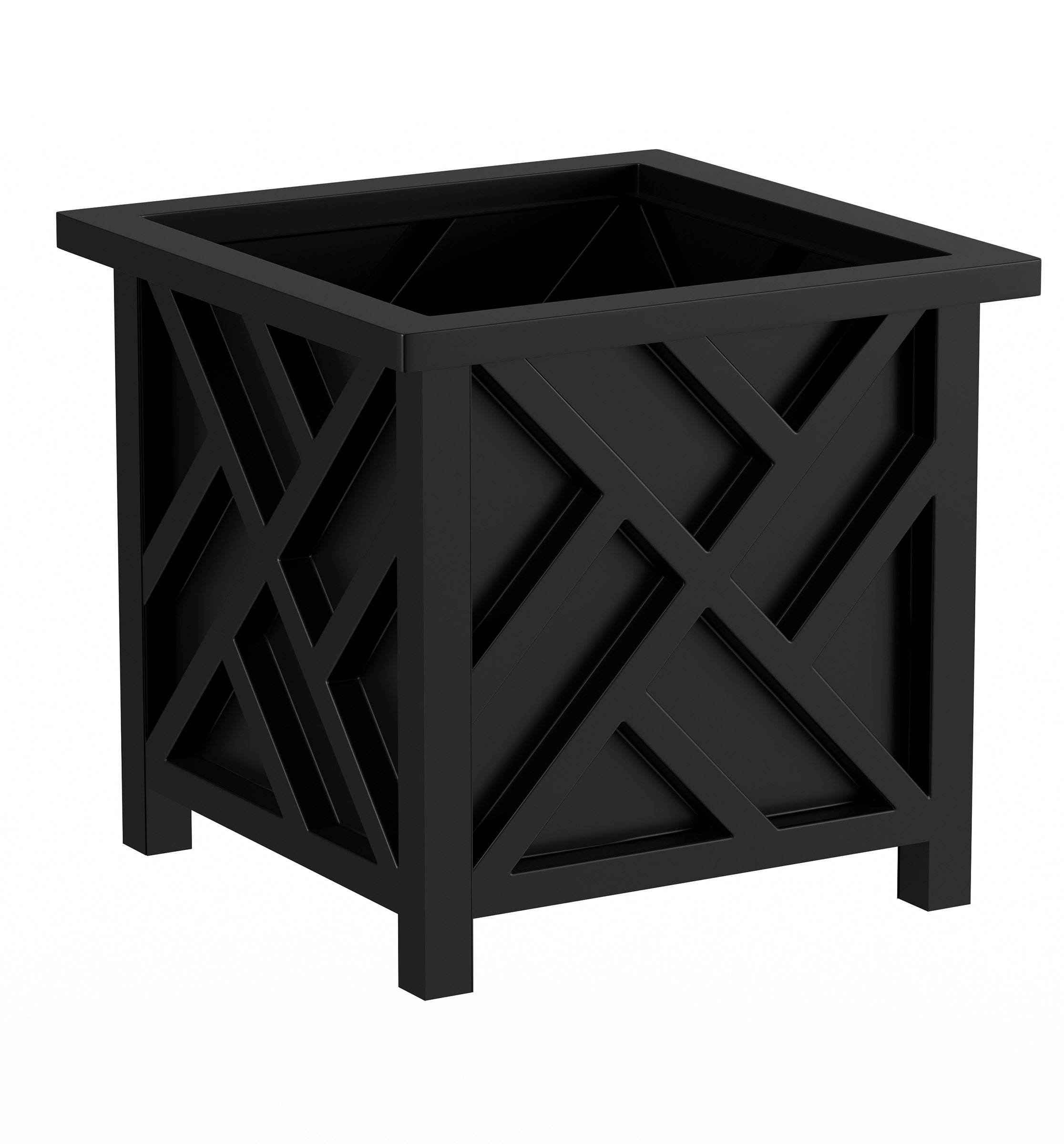 Gracie Oaks Calista Lattice Box Decorative Outdoor Flower or Plant Pot ...