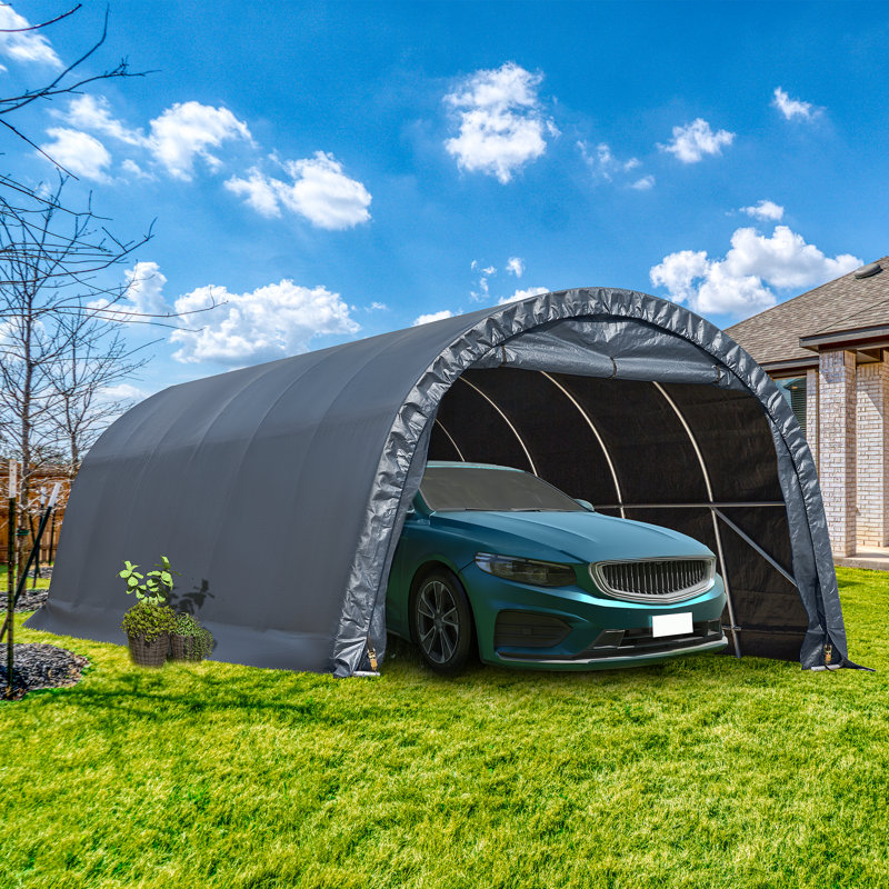 EROMMY 12Ft. W x 24Ft. D Carpoet, Garage, Storage Shed Canopy | Wayfair