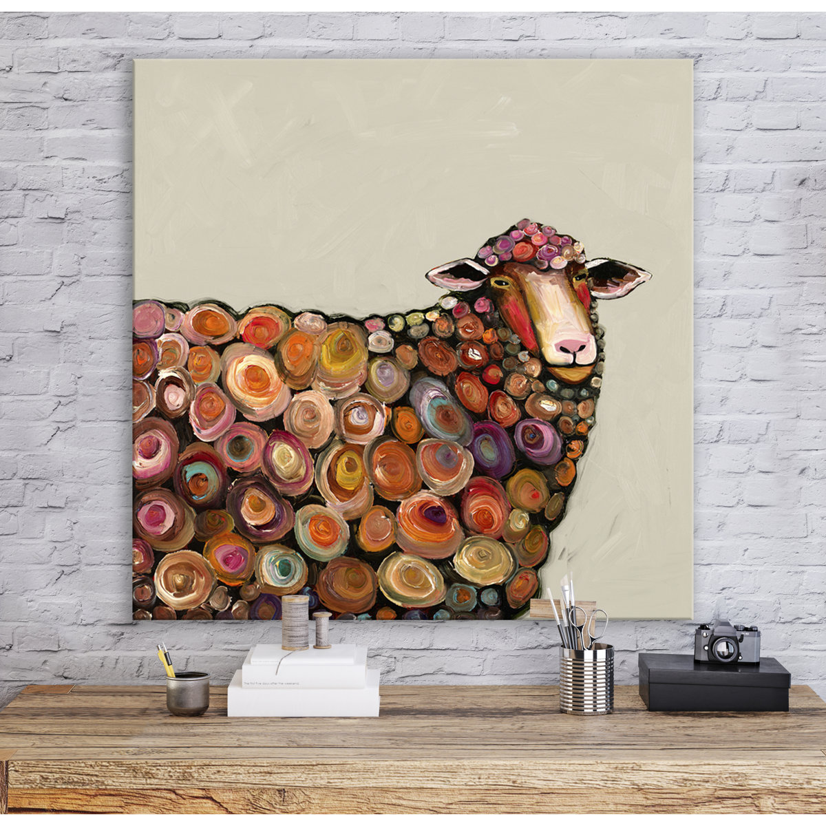 Ebern Designs Lamb - Wrapped Canvas Print & Reviews | Wayfair