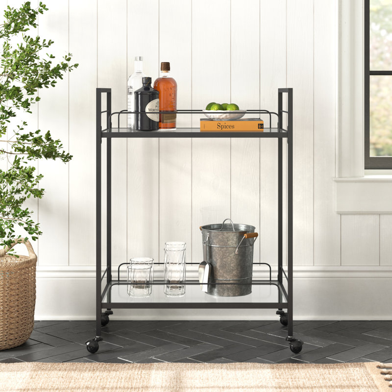 Birch Lane™ Howell Metal Bar Cart & Reviews | Wayfair