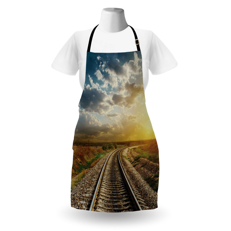 Bless international East Urban Home Train Track Apron, Cooking ...