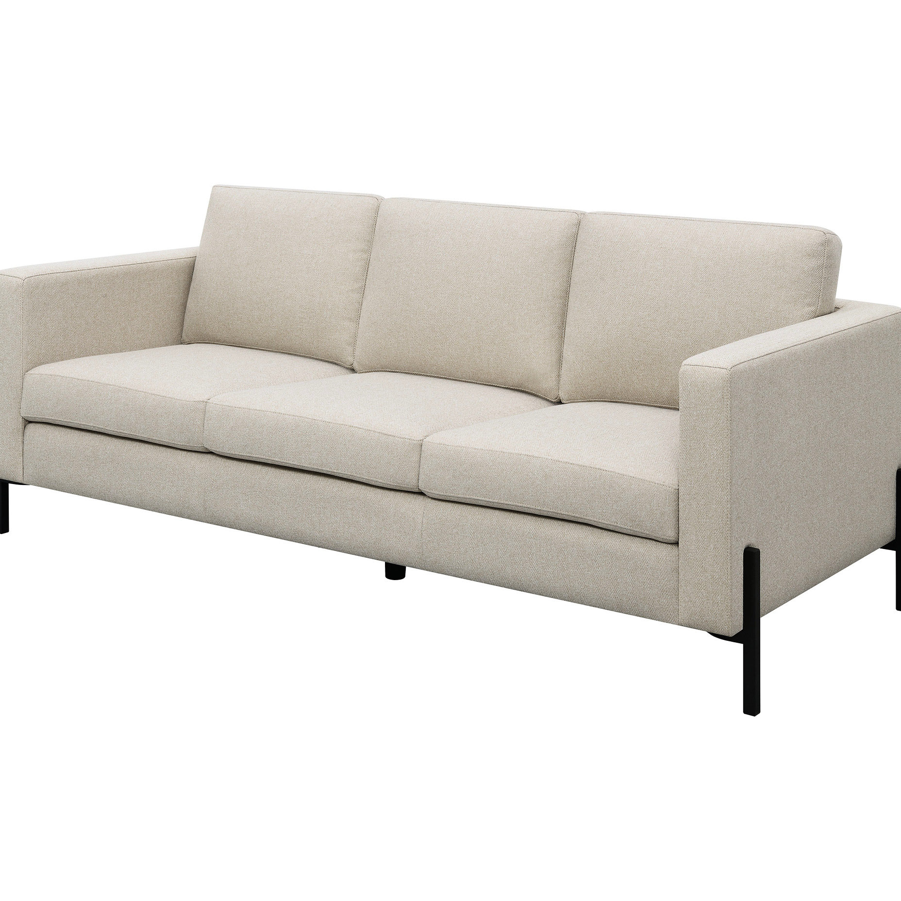 Latitude Run® Oatmeal Track Arm With Square Arms, Clean Lines, And ...