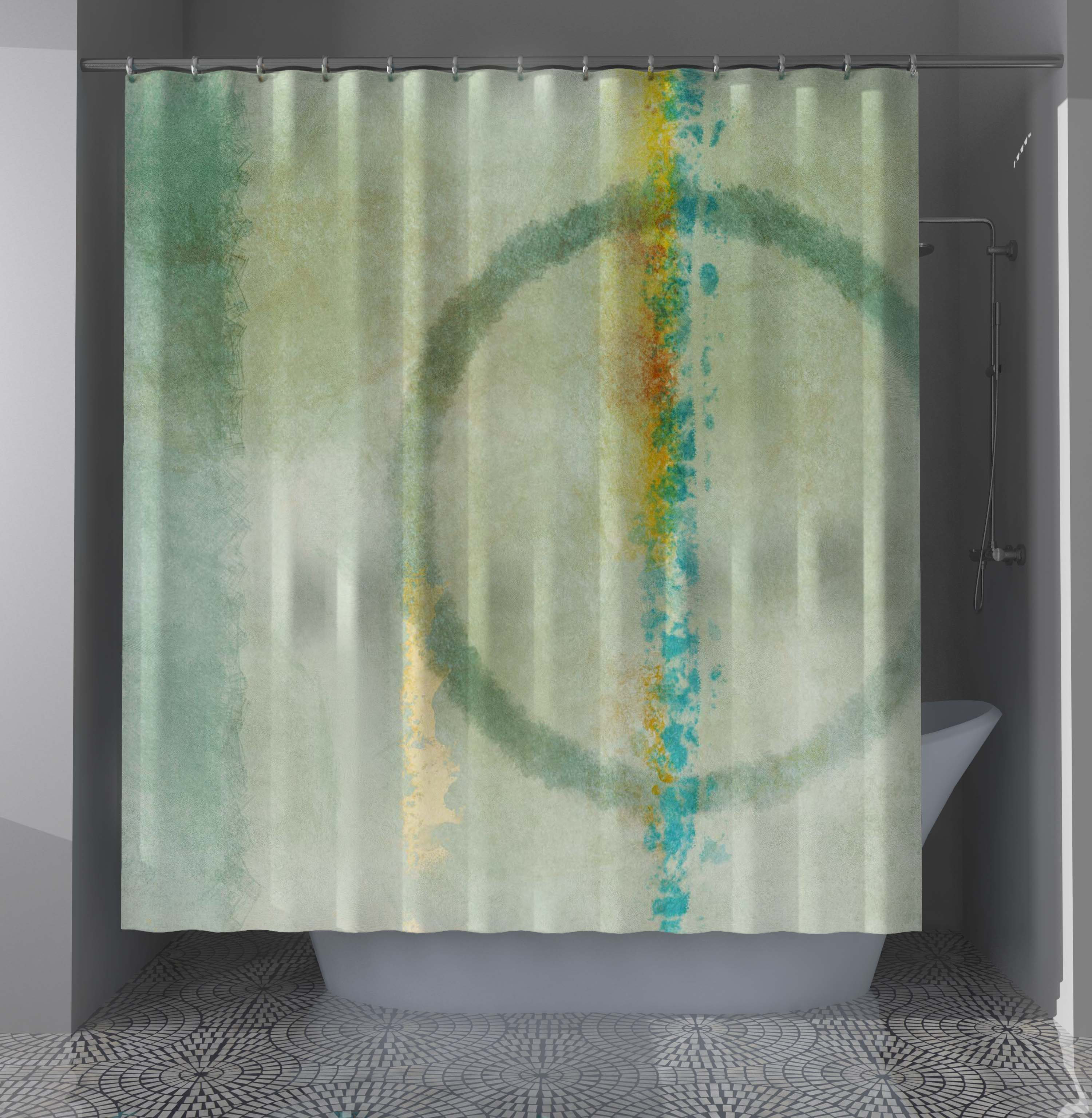 East Urban Home Delmina Abstract Shower Curtain | Wayfair