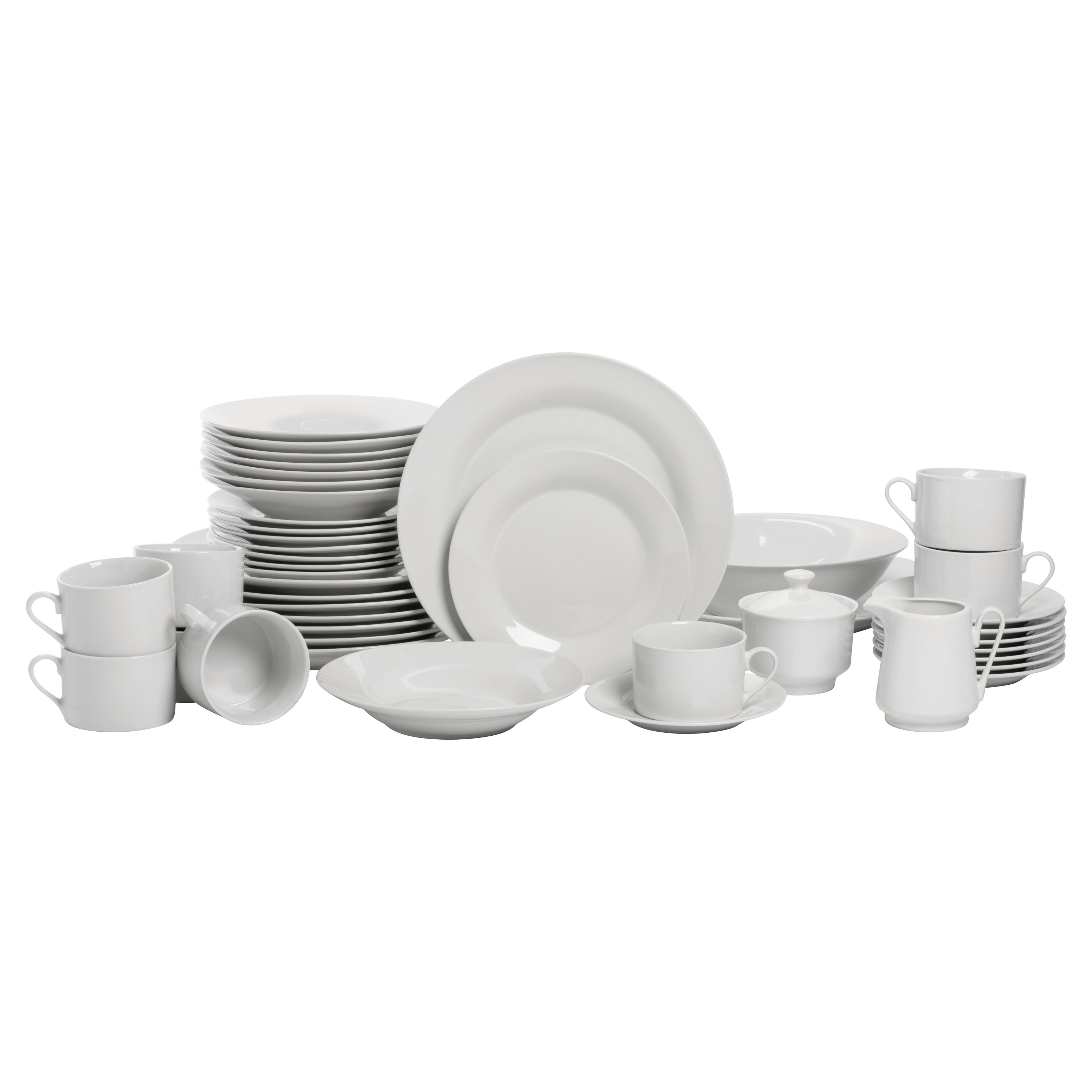 Ten Strawberry Street Simply Round Dinnerware Set, Service for 8 Plus ...