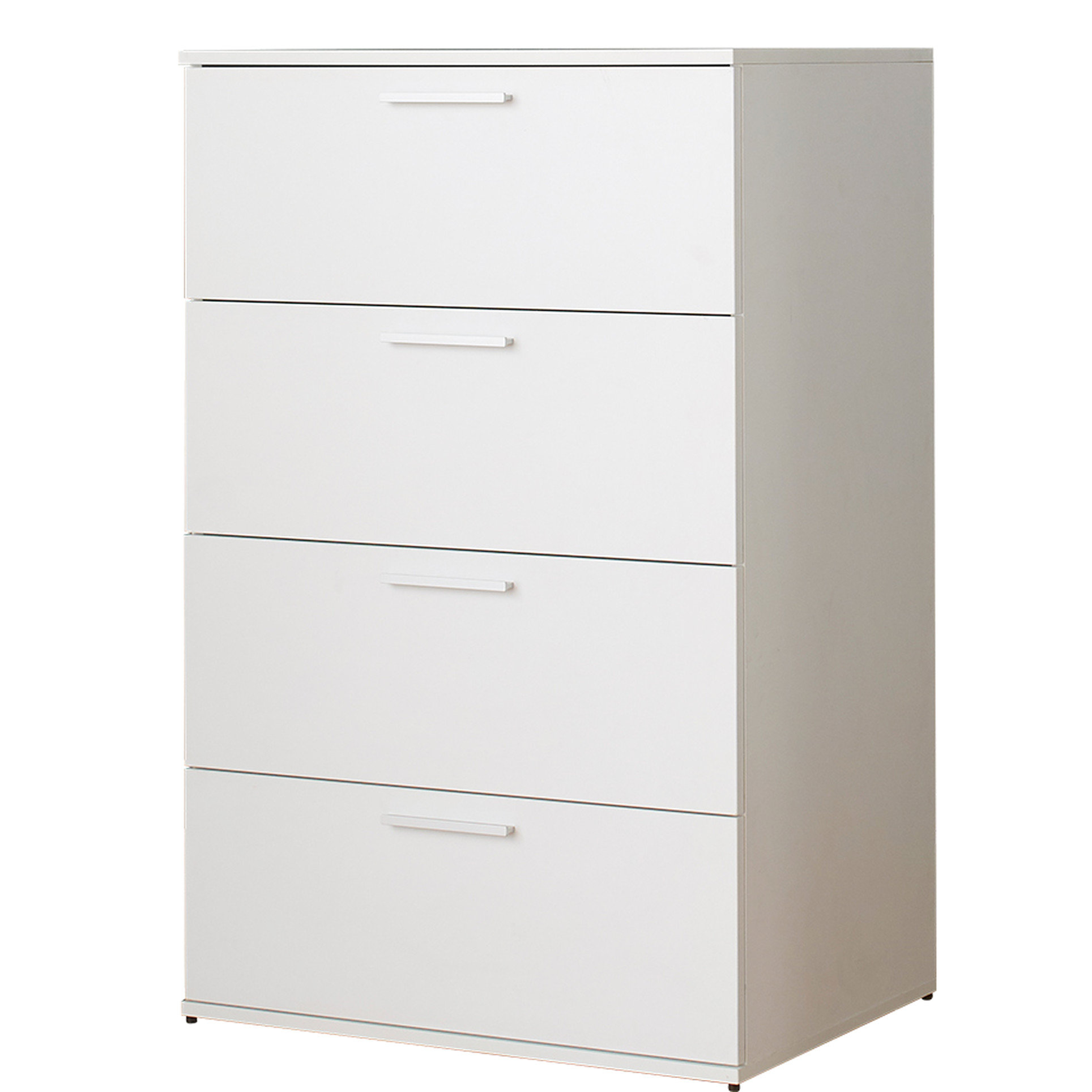 Latitude Run® Extra Deep Drawer White Chest For Storage Four Jumbo In ...