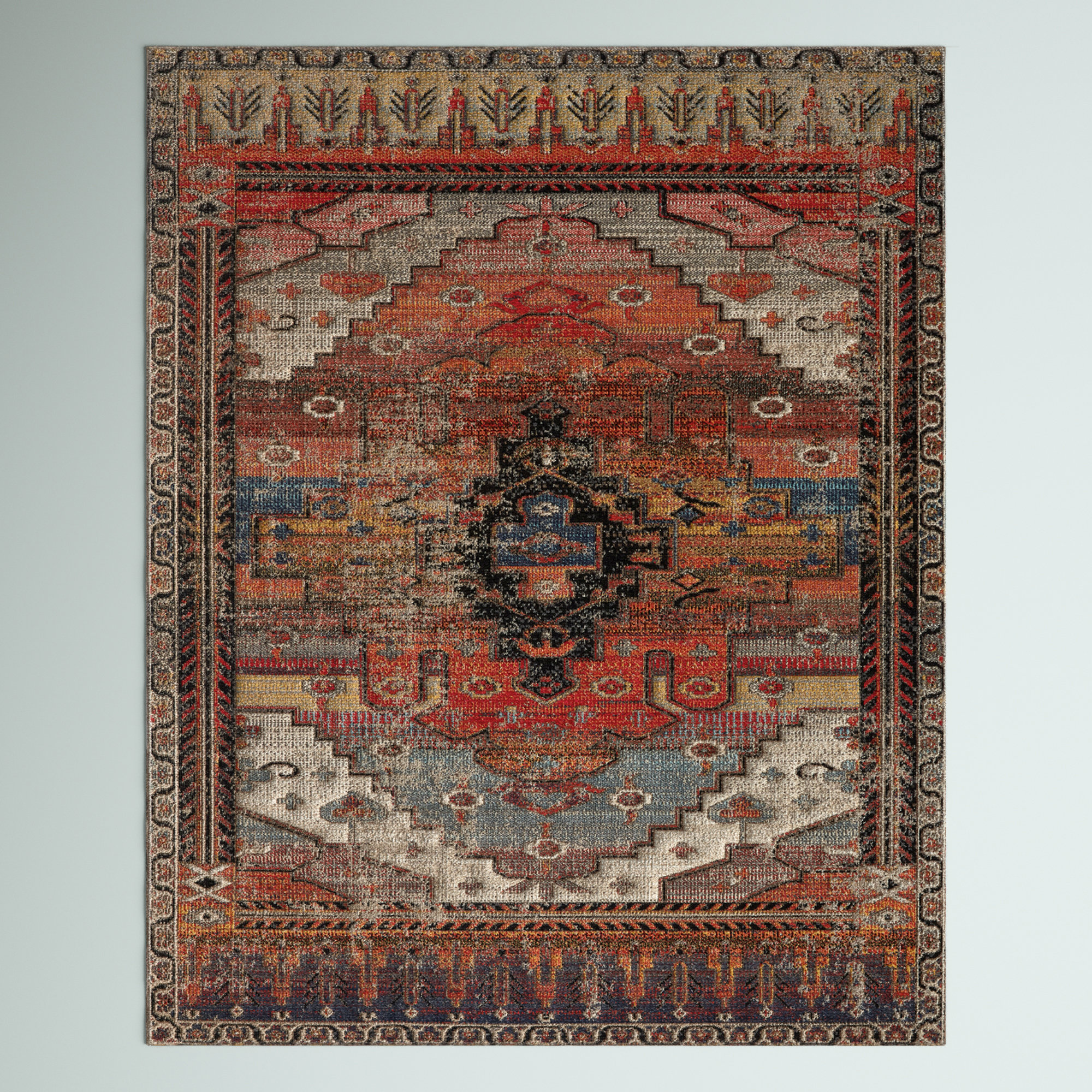 Steelside™ Haden Indoor/Outdoor Soft Power-Loomed Oriental Area Rug by ...